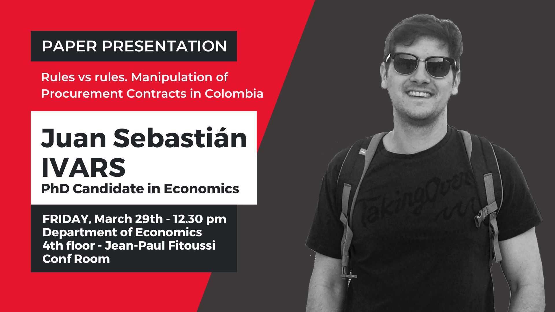 Juan Sebastián IVARS, PhD Candidate in Economics | Sciences Po École de ...